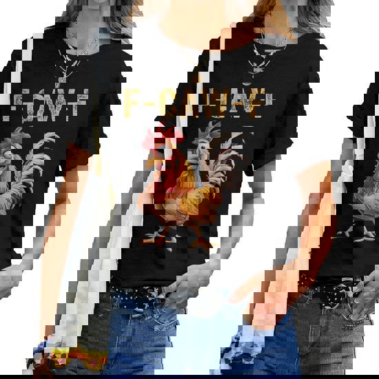 F Caw F T Shirt Funny F-Caw-F Chicken FCAWF Rooster Halloween Bird Crow ...