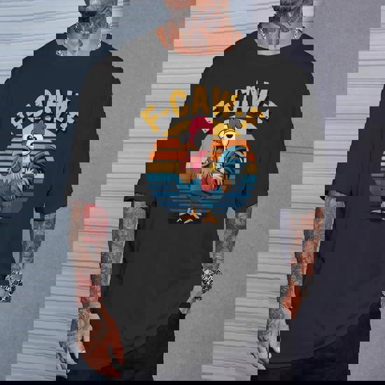 F Caw F T Shirt Funny F-Caw-F Chicken FCAWF Rooster Halloween Bird Crow ...