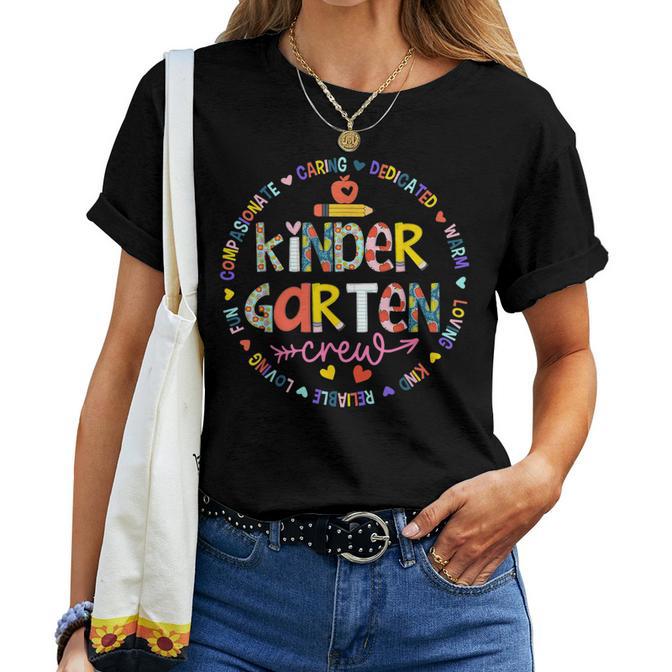 Kindergarten Vibes Teacher Team Squad Back To School Women T-shirt | Mazezy