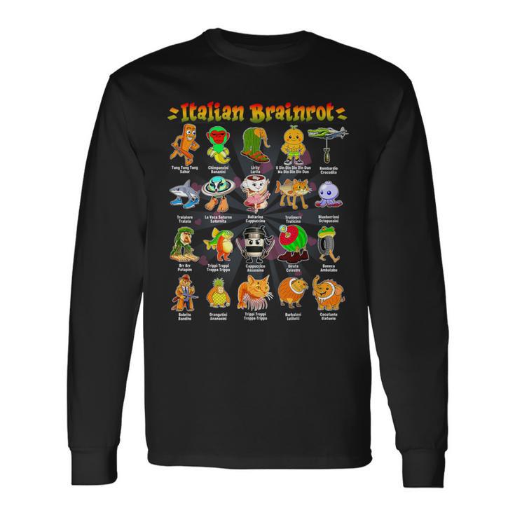 Italian Brainrot Italian Brainrot Meme Character Long Sleeve T-Shirt ...