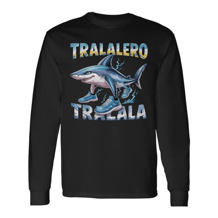Tralalero Tralala Italian Brain Rot Italian Brainrot Meme Langarmshirts ...