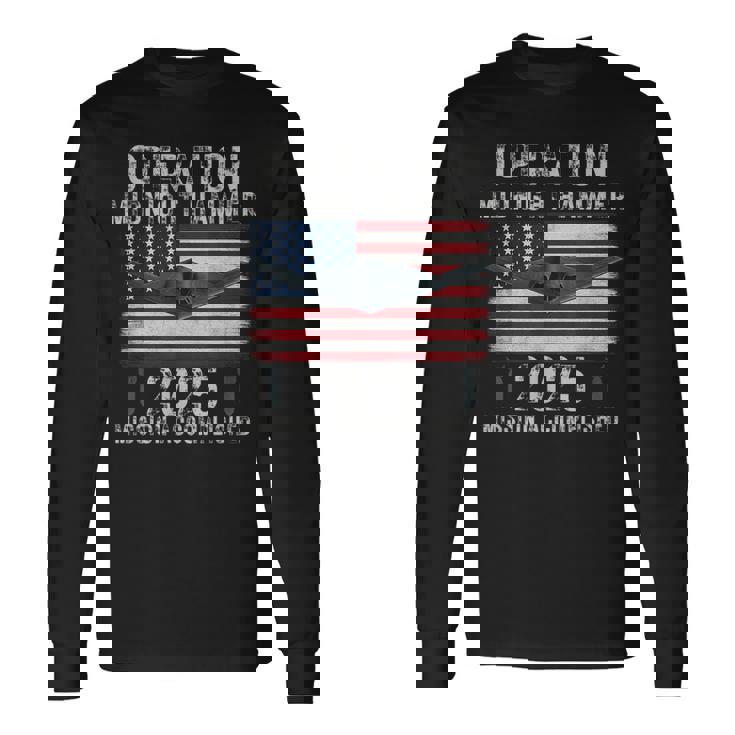 Usa Flag Operation Midnight Hammer B-2 Stealth Bomber Jet Long Sleeve T ...