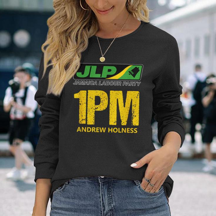 Jlp 1Pm Holness Jamaica Labour Party Labourite Long Sleeve T-Shirt | Mazezy