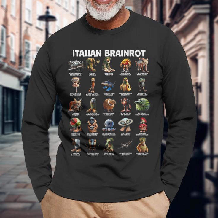 Italian Brain Rot Italian Brainrot Memes Long Sleeve T-Shirt | Mazezy DE