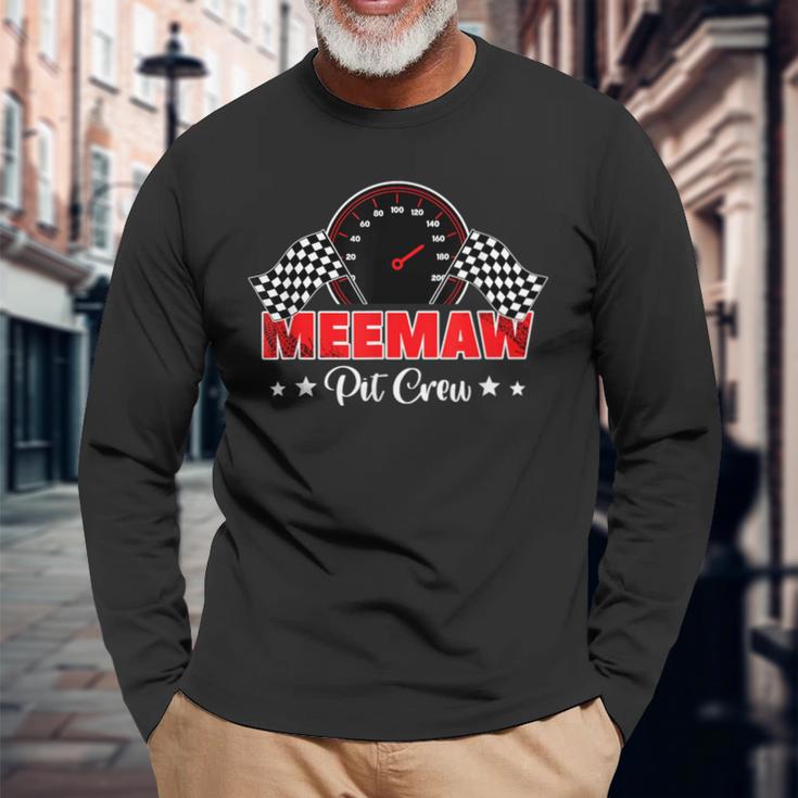 Race Car Racing Family Meemaw Pit Crew Birthday Party Long Sleeve T ...
