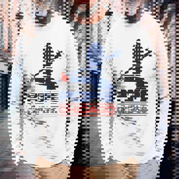 Da Pope Leo Xiv Baseball Pope Leo Xiv Pope Chicago Long Sleeve T-Shirt ...