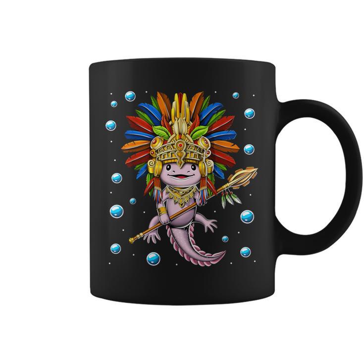 Axolotl Guerrero Azteca Mexicano Maya Axolotl Taza de café - Regaloses