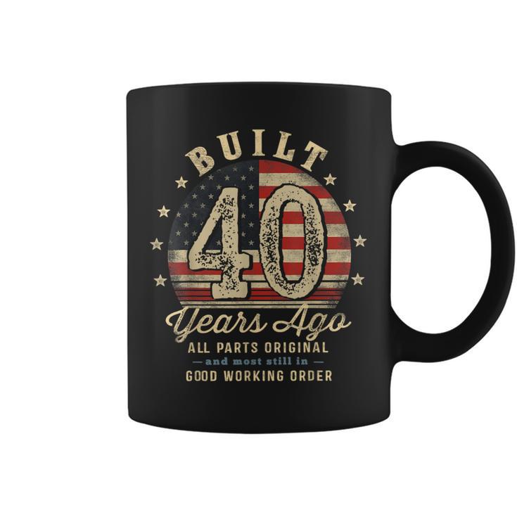 Built 40 Years Ago 40Th Birthday Usa Flag Coffee Mug - Monsterry UK