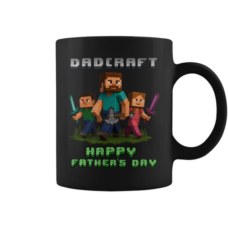 Dad Dadcraft Gamer For Happy Father Day Men's T-shirt Back Print | Mazezy
