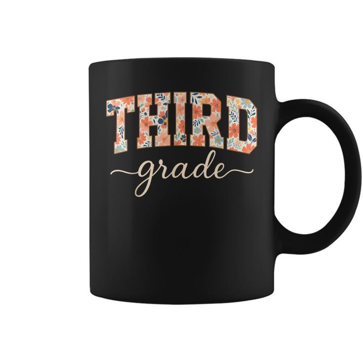 Floral Third Grade Back To School For Students And Teachers Coffee Mug ...
