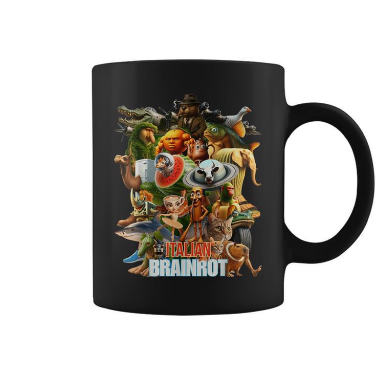 Italian Brainrot Viral Meme Collage Gen Z Coffee Mug | Mazezy CA