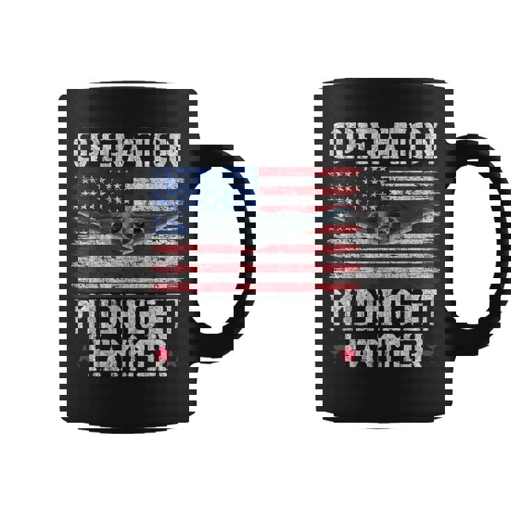Operation Midnight Hammer B-2 Stealth Bomber Jet Usa Flag Coffee Mug ...