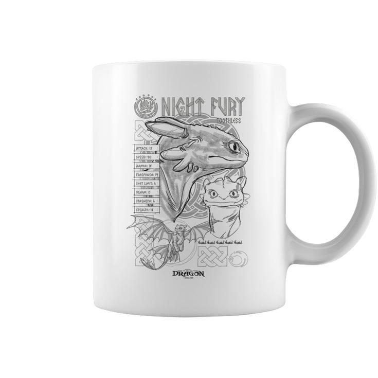 Dreamworks Dragons Night Fury Sketch Toothless Coffee Mug | Mazezy