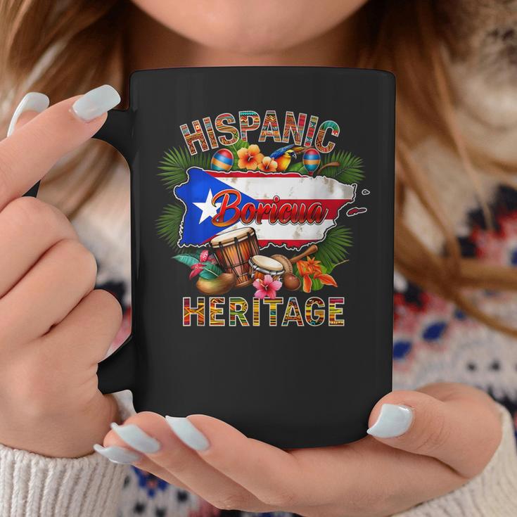 Heritage Puerto Rico Hispanic Boricua Flag Month Tree Roots Coffee Mug ...