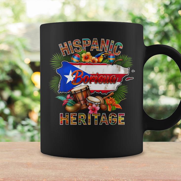 Heritage Puerto Rico Hispanic Boricua Flag Month Tree Roots Coffee Mug ...