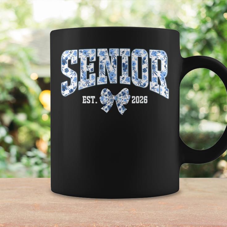 Senior Floral Senior 2026 Class Of 2026 Senior Blue Bow 2026 Coffee Mug ...