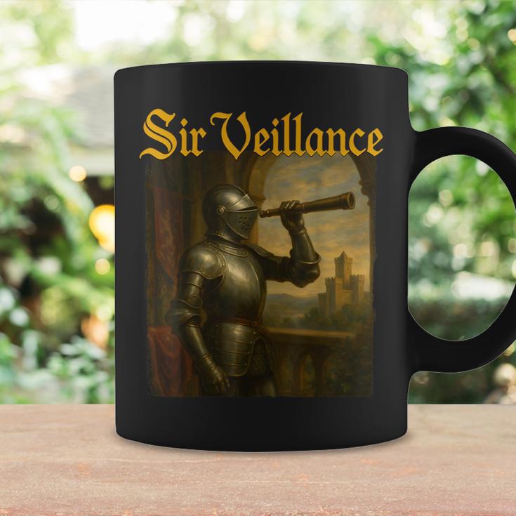 Sir Veillance Meme Medieval Knight Pun Coffee Mug - Monsterry