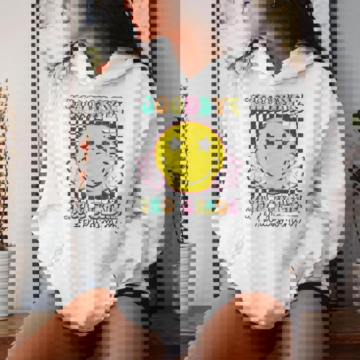 Goodbye 3Rd Grade Hello Summer 2025 Third Grade Graduate Women Hoodie ...