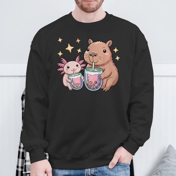 Axolotl Y Capibara Beber Té De Burbujas Kawaii Niñas Niños Camisa de ...