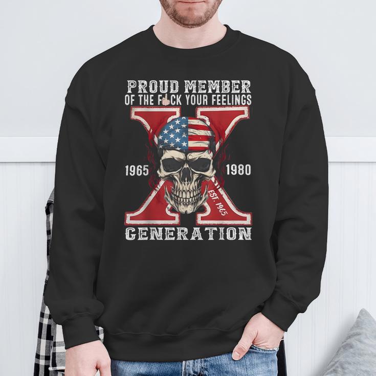 Gen X Proud Member Of Gen X Skeleton Gen X Est 1965 Sweatshirt ...