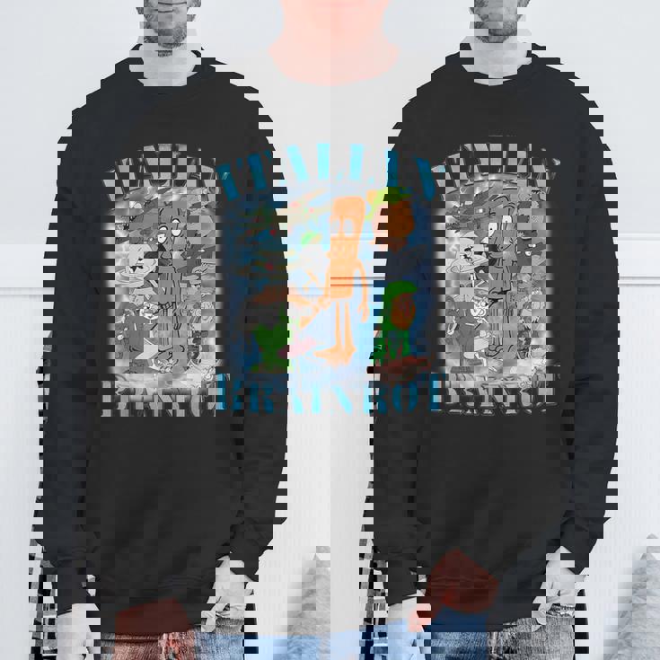 Italian Brainrot Bootleg Meme Retro Shark Tralalero Tralala Sweatshirt ...