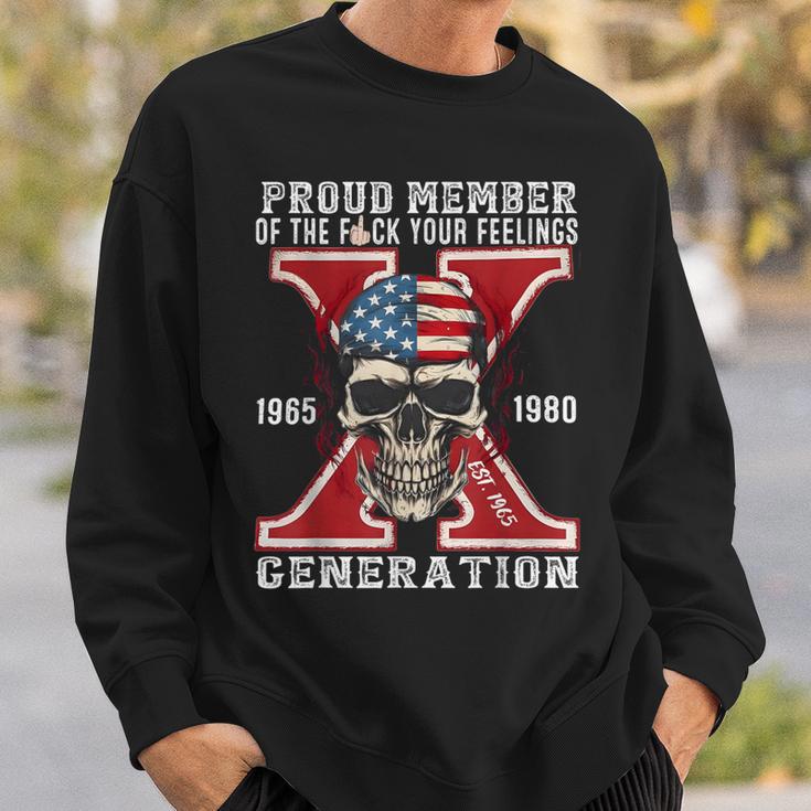 Gen X Proud Member Of Gen X Skeleton Gen X Est 1965 Sweatshirt ...