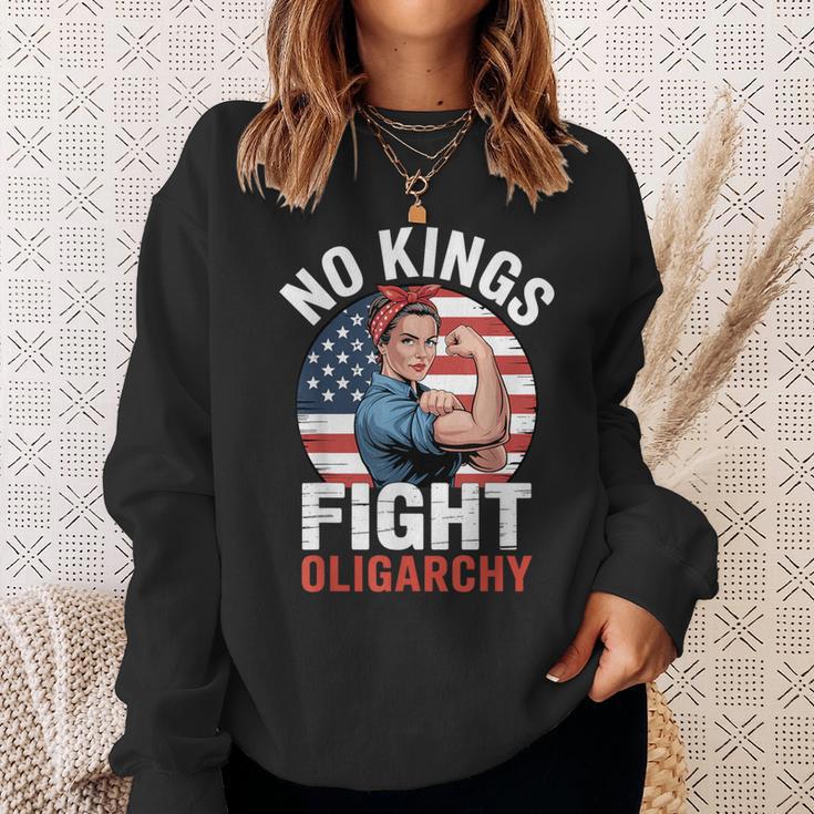 No Kings Fight Oligarchy Sweatshirt - Monsterry AU