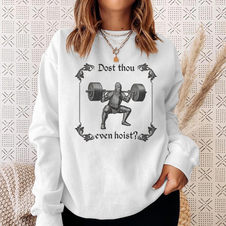 Gym Meme Dost Thou Even Hoist Sweatshirt - Monsterry