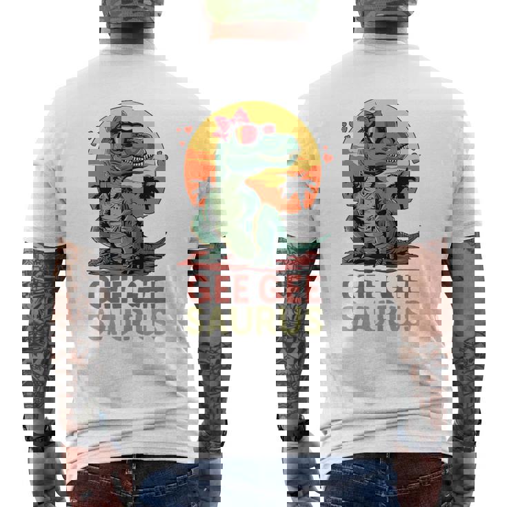 Geegeesaurus Dino Dinosaur Gee-Gee-Saurus T-Rex Geegee Trex Men's T-shirt Back Print - Monsterry