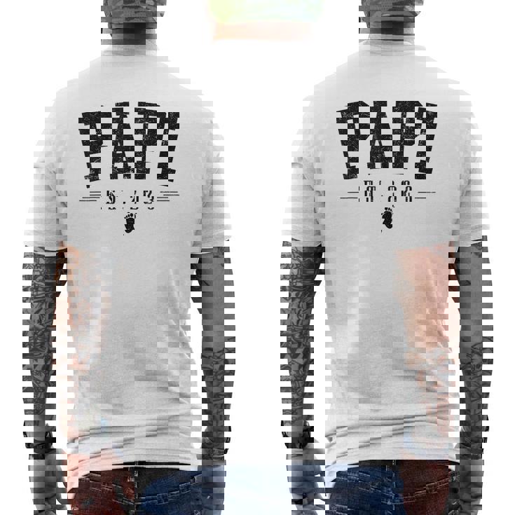 Papi Est 2023 Papi To Be New Papi Fathers Day Men's T-shirt Back Print ...