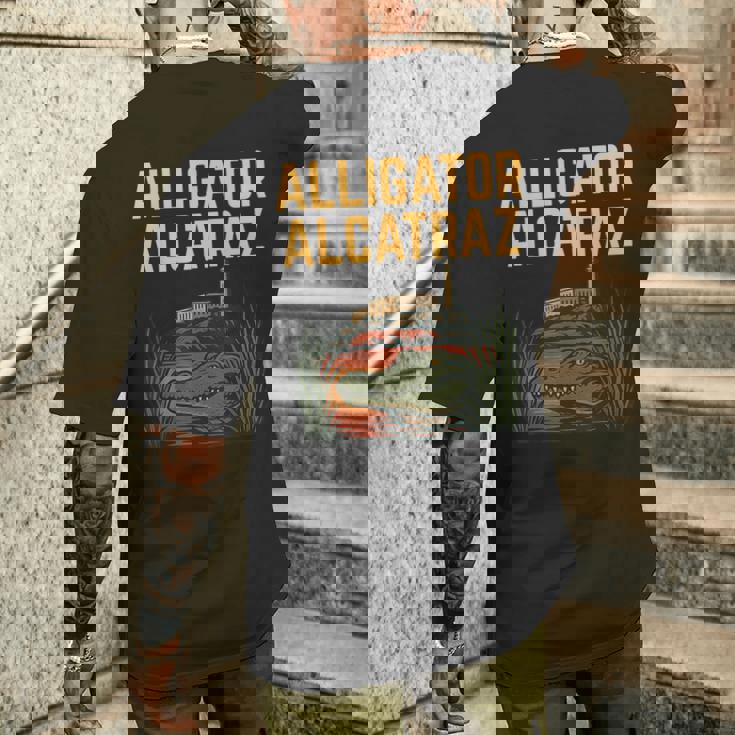 Alligator Alcatraz Men's T-shirt Back Print | Mazezy