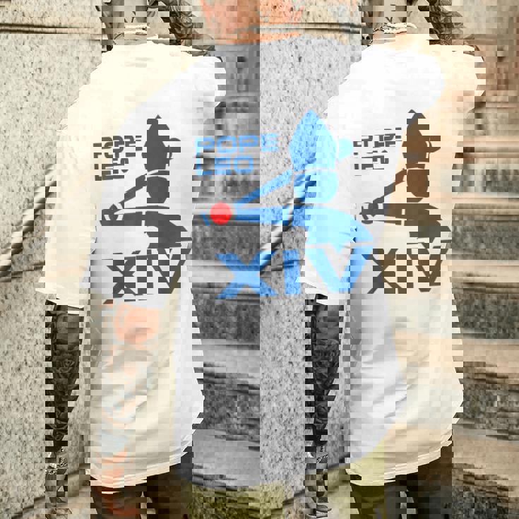 Da Pope Leo Xiv Baseball Men's T-shirt Back Print | Mazezy