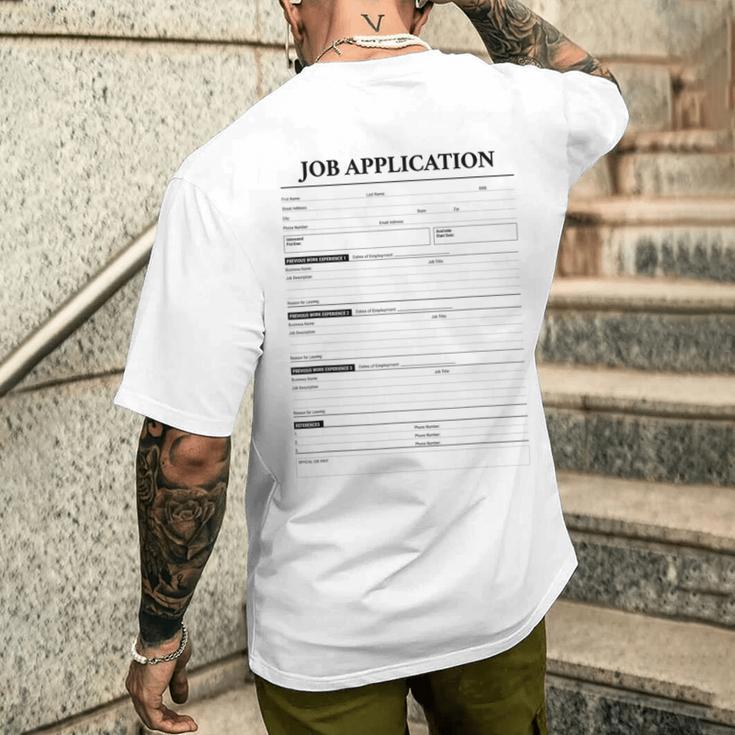 Job Application Form Jumpscare For Employment Costume Men's T-shirt ...