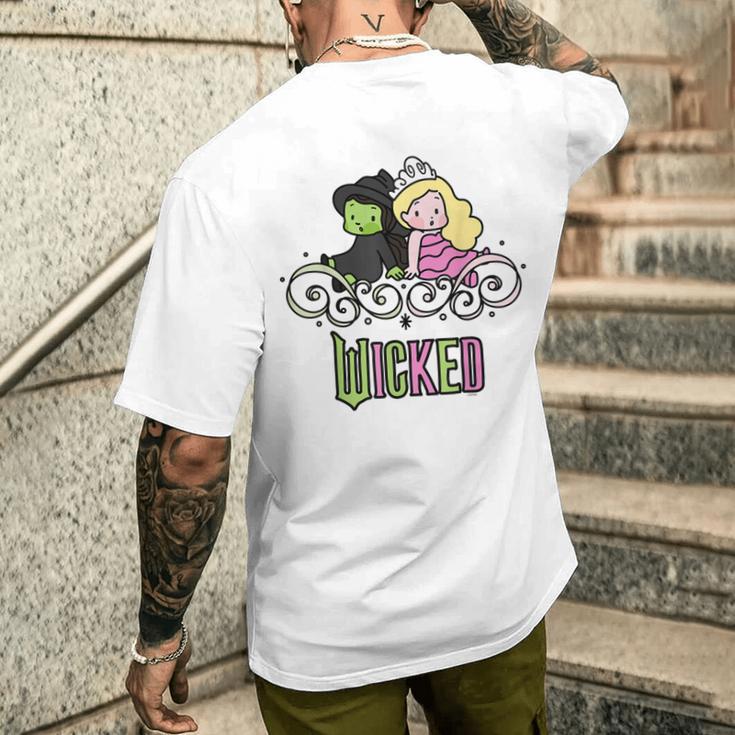 Wicked Elphaba & Glinda Together Playful Cartoon Style Men's T-shirt ...