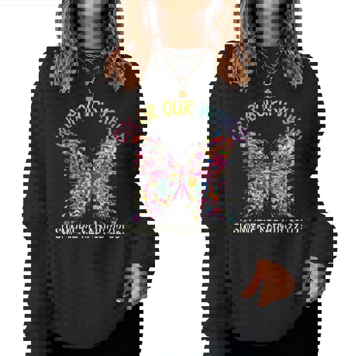 Color Our World Summer Reading Program 2025 Butterfly Women Sweatshirt ...