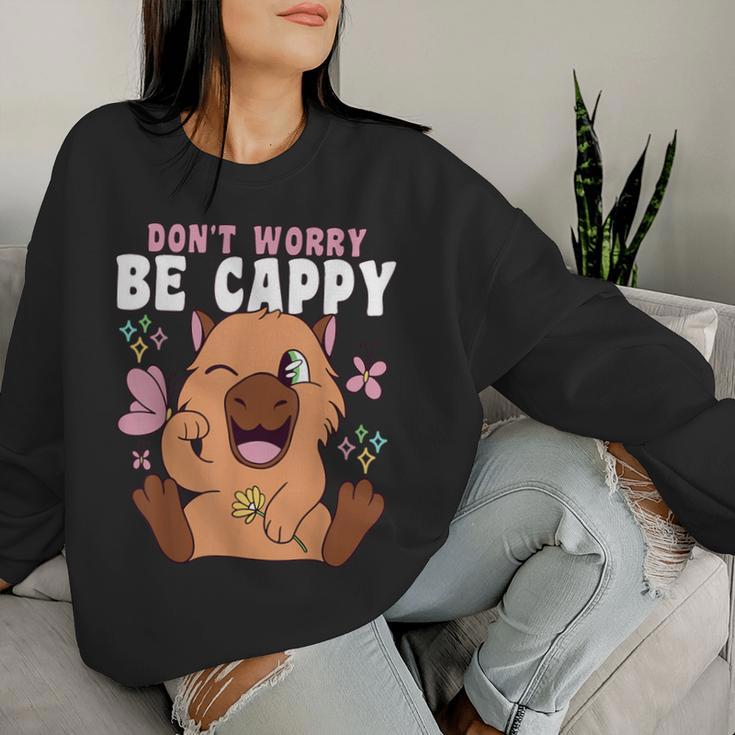 Capybara Be Cappy And Girls Cute Capibara Sudadera Mujer - Regaloses