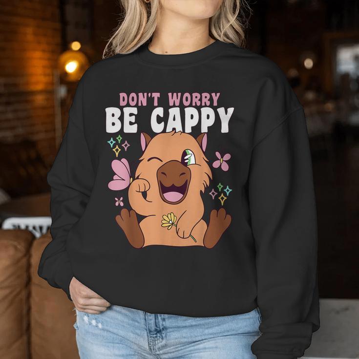 Capybara Be Cappy And Girls Cute Capibara Sudadera Mujer - Regaloses