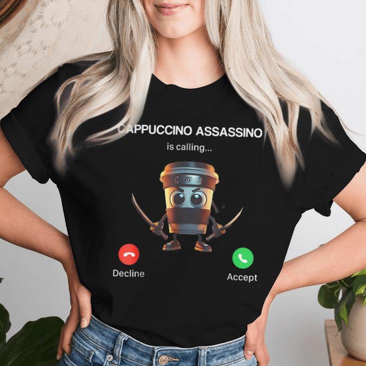 Capuchino Asesino Llamando Brainrot Italiano Brainrot Meme Camiseta de ...