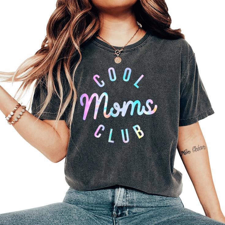 Cool Moms Tie Dye Mom Mama Happy Mom Life Pocket Women's Oversized ...