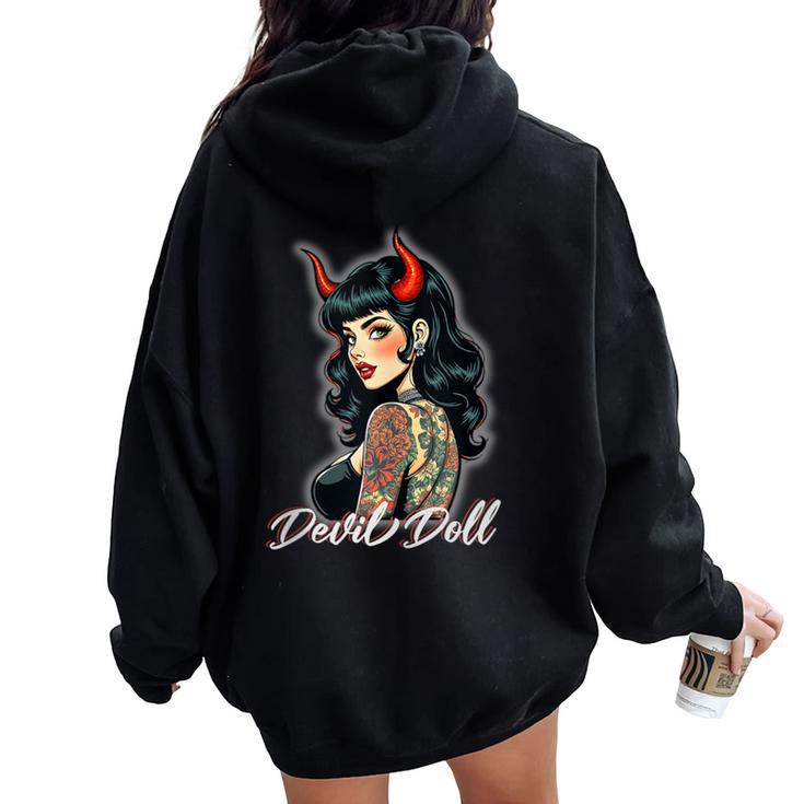 Rockabilly Devil Girl Pin Up Estilo Tatuaje Retro De Los Años 50 In ...