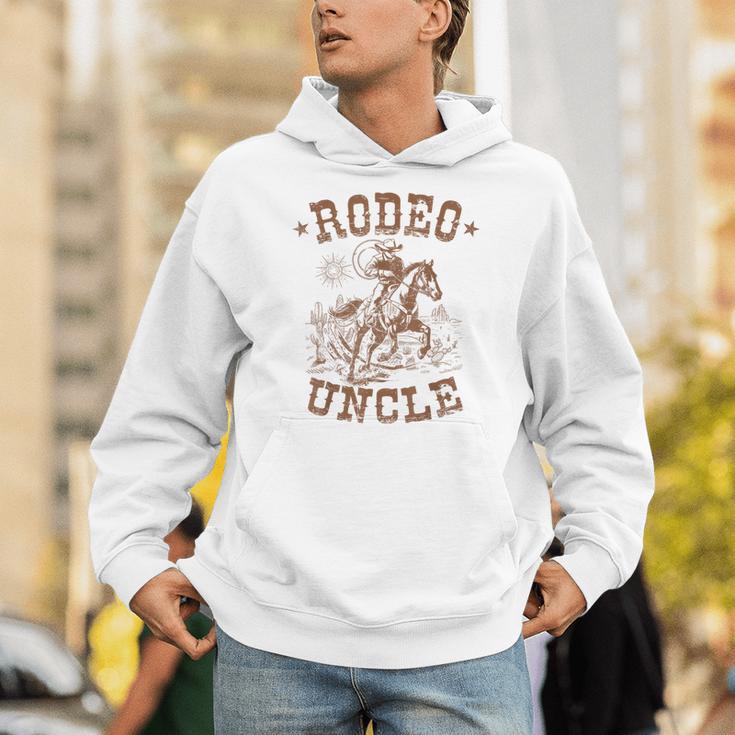 Rodeo Uncle Western Cowboy Family Matching Father's Day Hoodie | Mazezy