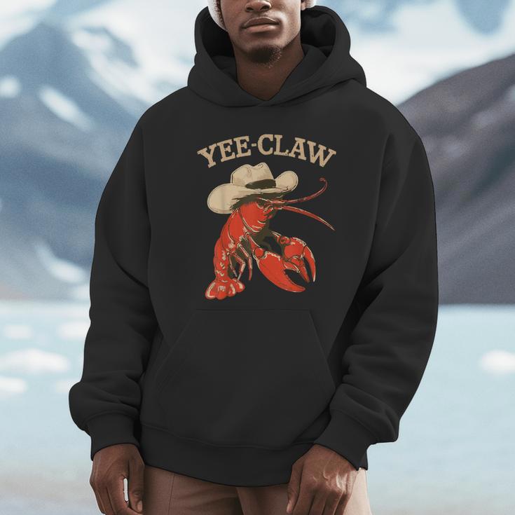 Yee-Claw Western Summer Cowboy Crawfish Boil Lobster Seafood Hoodie ...