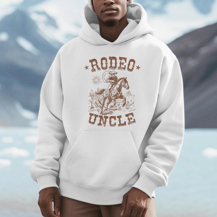 Rodeo Uncle Western Cowboy Family Matching Father's Day Hoodie | Mazezy