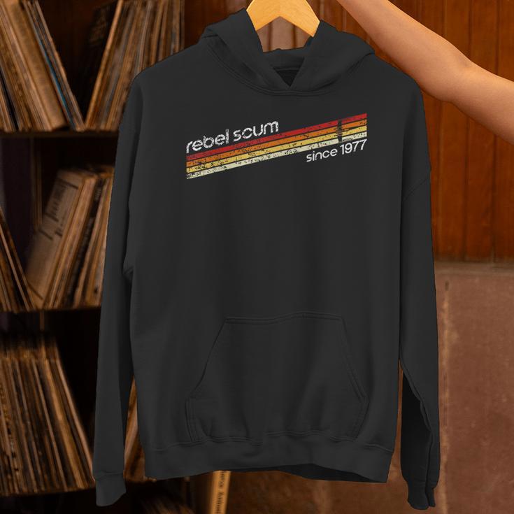 Vintage Scum Old School Scum Since 1977 Classic Retro Hoodie - Monsterry