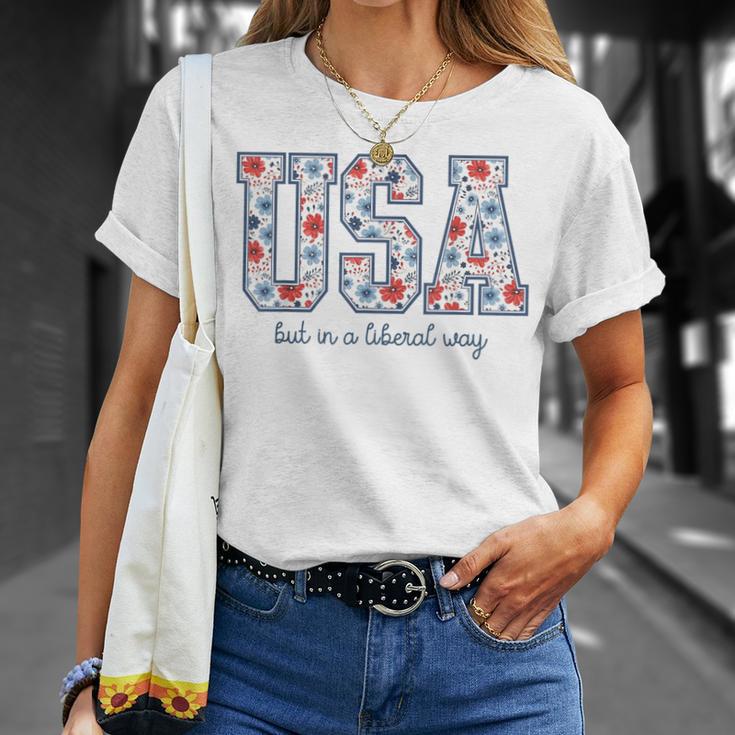 Usa But In A Liberal Way 4Th Of July Feminist Women's Rights T-Shirt ...