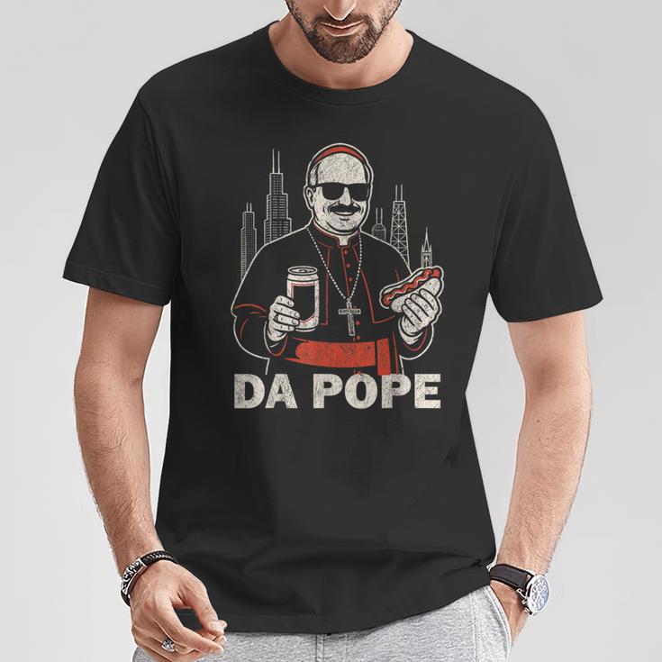 Da Pope From America Chicago Pope Leo Xiv Vintage T-Shirt | Mazezy
