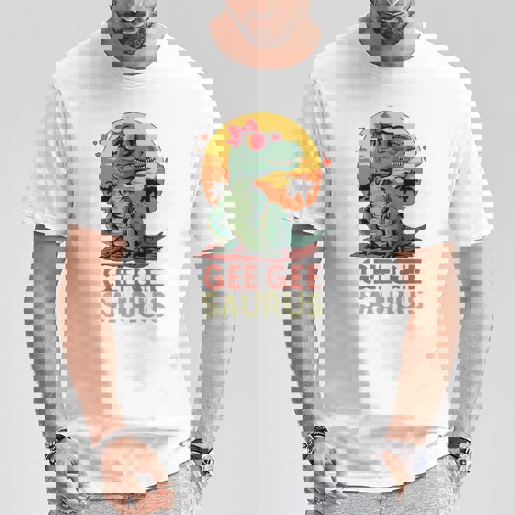 Geegeesaurus Dino Dinosaur Gee-Gee-Saurus T-Rex Geegee Trex T-Shirt - Monsterry