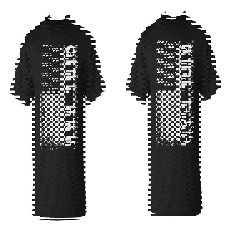 Fathers Day Proud Dad Of Girls Dad American Flag T-Shirt | Mazezy