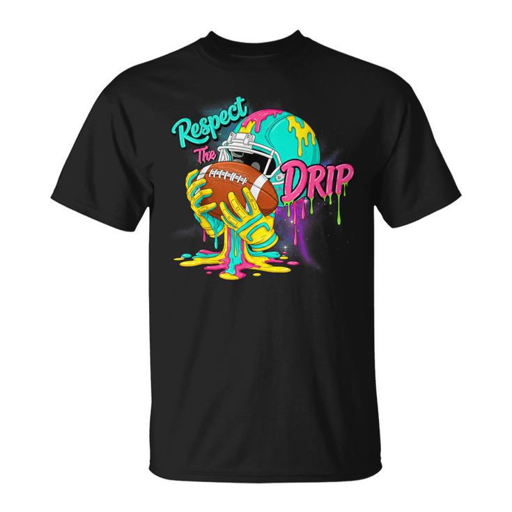 Football Drip Boys Football Ice Cream Respect Drip T-Shirt | Mazezy