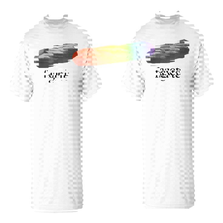 Lgbtq Pride Month Rainbow Baguette Graphic Joke T-Shirt | Mazezy
